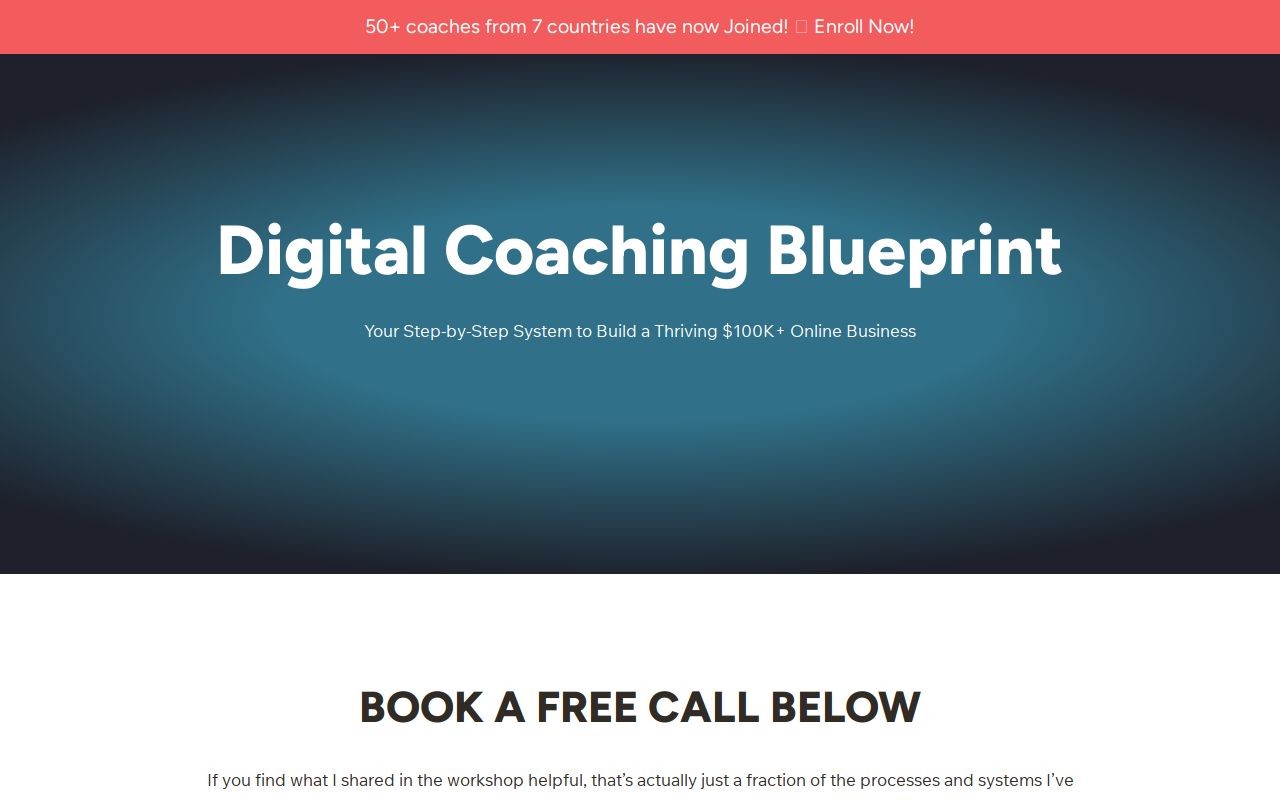 Digital Coaching Blueprint Webinar